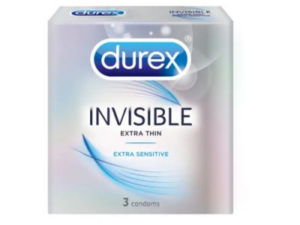 Durex Invisible Extra Lubricated Condoms3pcs – Al Marwa Pharmacy Qatar